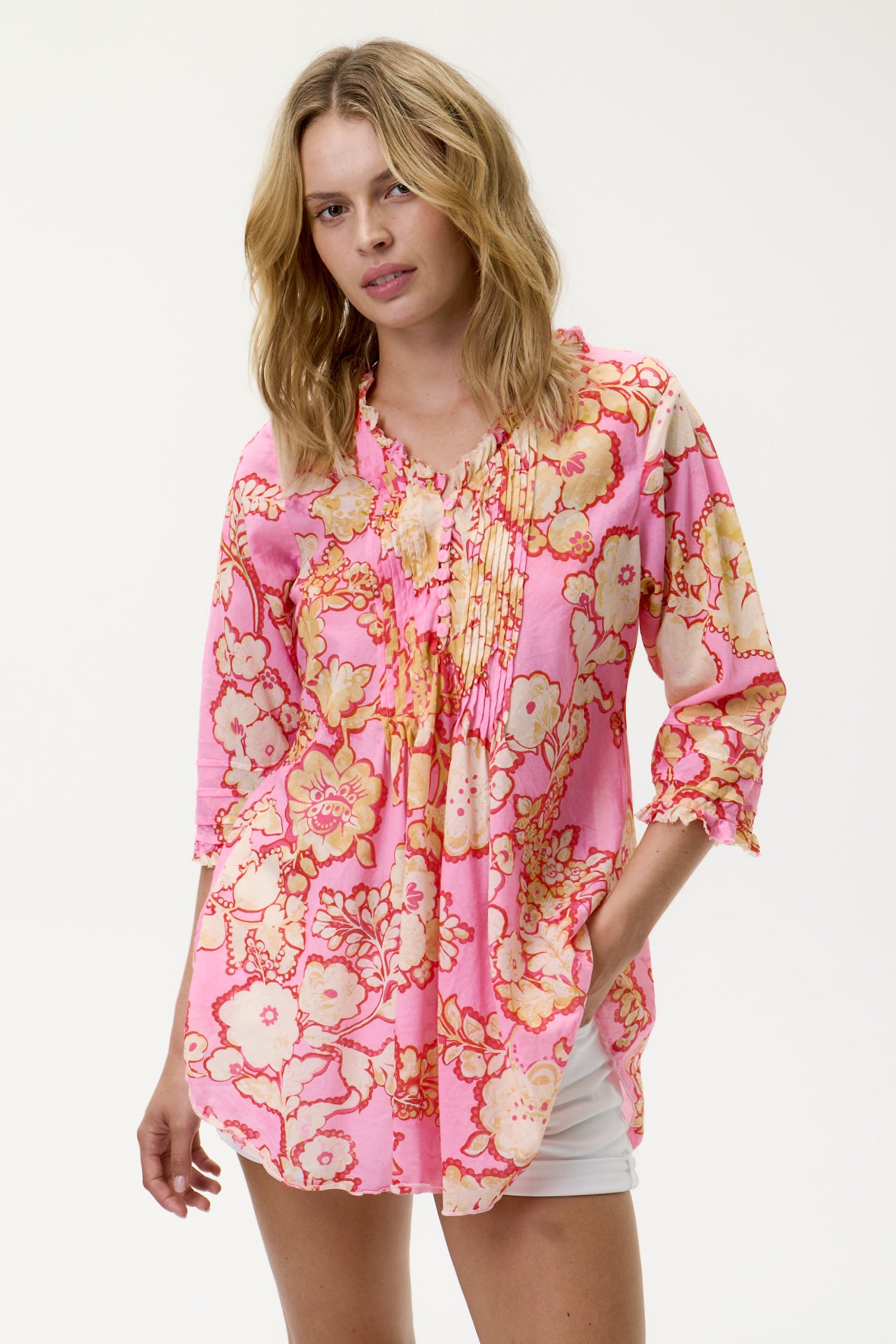 Poppy Top-Coral Bay-Cotton-Pink – oneseason