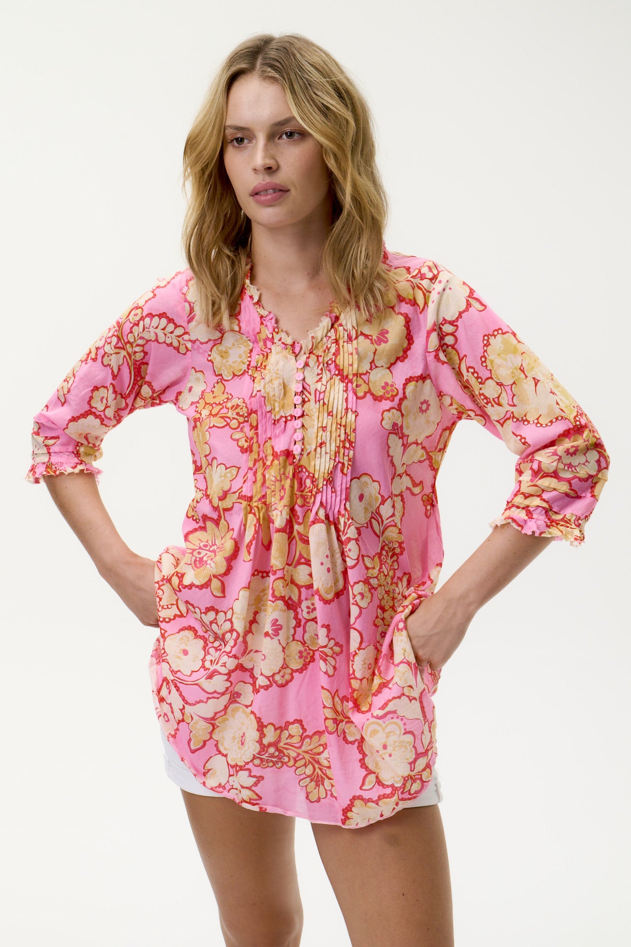 Poppy Top-Coral Bay-Cotton-Pink – oneseason